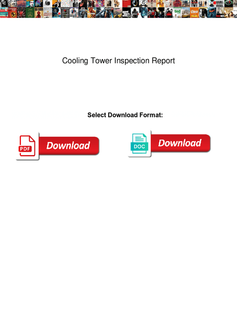Fillable Online Cooling Tower Inspection Report. Cooling Tower ...