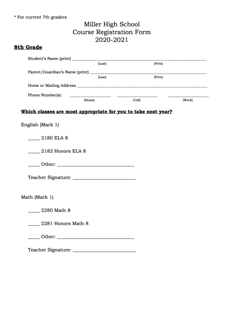 Fillable Online form.jotform.com210264885483260New Miller High School Grade 10-12 Application ...