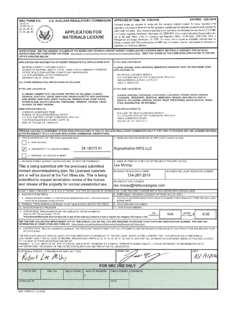 Fillable Online Sigma Aldrich Fort Mims Site Revised Decommissioning ...