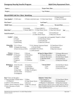 Fillable Online Emergency Housing VouchersHUD.gov / U.S. Department of ...