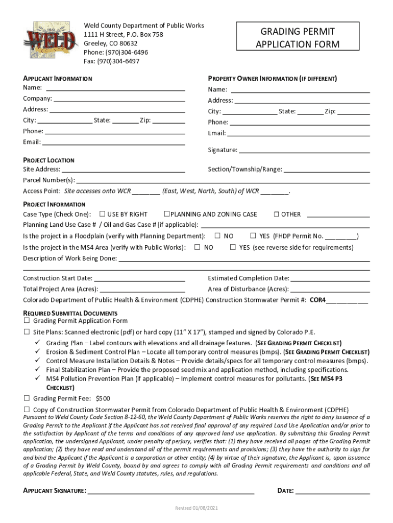 Fillable Online Public WorksWeld County - Weld County, Colorado Fax Email Print - pdfFiller