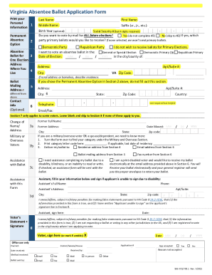 Fillable Online www.elections.virginia.govregistrationvoter-formsVoter ...