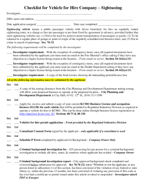 Fillable Online FREE 5+ Company Vehicle Checklist Templates in PDF45 ...