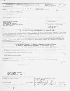 Fillable Online Amendment of Solicitation/Modification of Contract ...