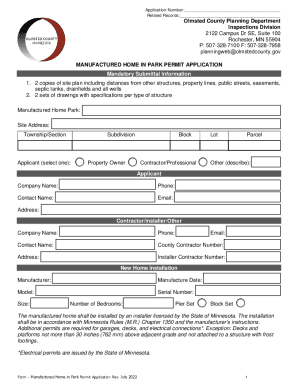Fillable Online 508 Manufactured Home Park Application Fax Email Print - pdfFiller