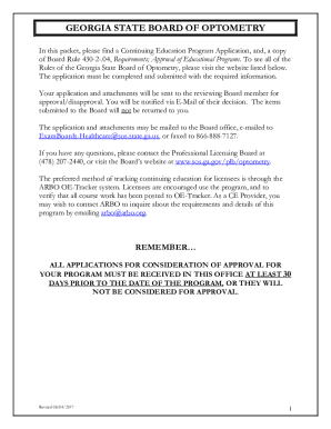 Fillable Online sos ga Continuing Education Requirements for 2 -Year ...