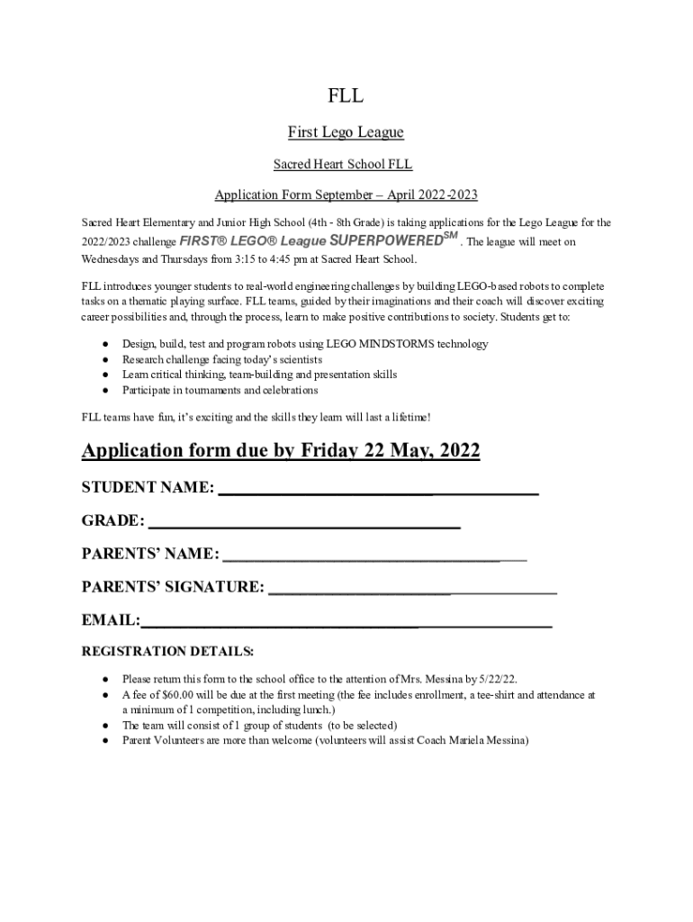 Fillable Online FLL - Go Gremlins Fax Email Print - pdfFiller