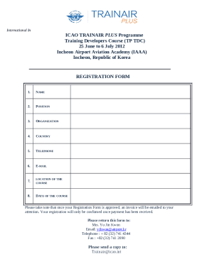 TDC Registration IAAA Doc Template | pdfFiller