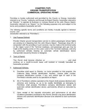 Fillable Online Charter Operating Permit Fax Email Print - pdfFiller