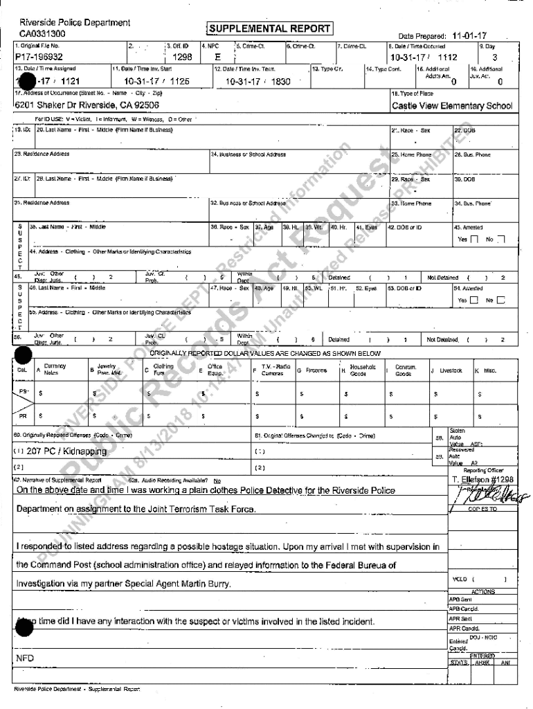 Fillable Online I responded to listed address regarding a possible ...