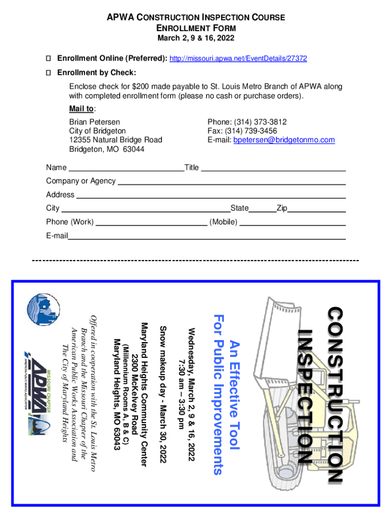 Fillable Online missouri.apwa.netDocuments2022ConstInspAPWA ...