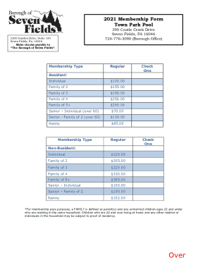 Fillable Online www.sevenfields.orgsitesg2022 Membership Form Town Park ...