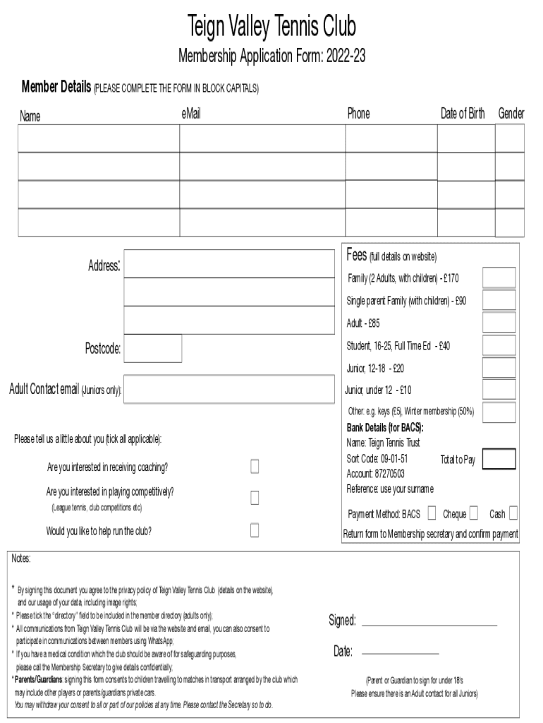 Fillable Online PDF Family-Membership-Application-Form - Hamilton ...