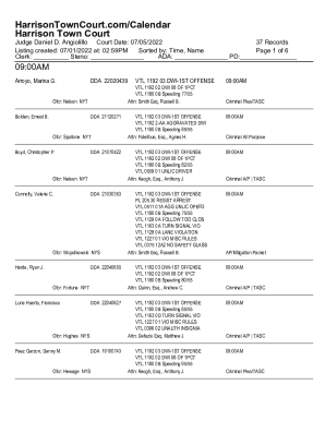 Fillable Online General Court Information: Court hours, holidays ...