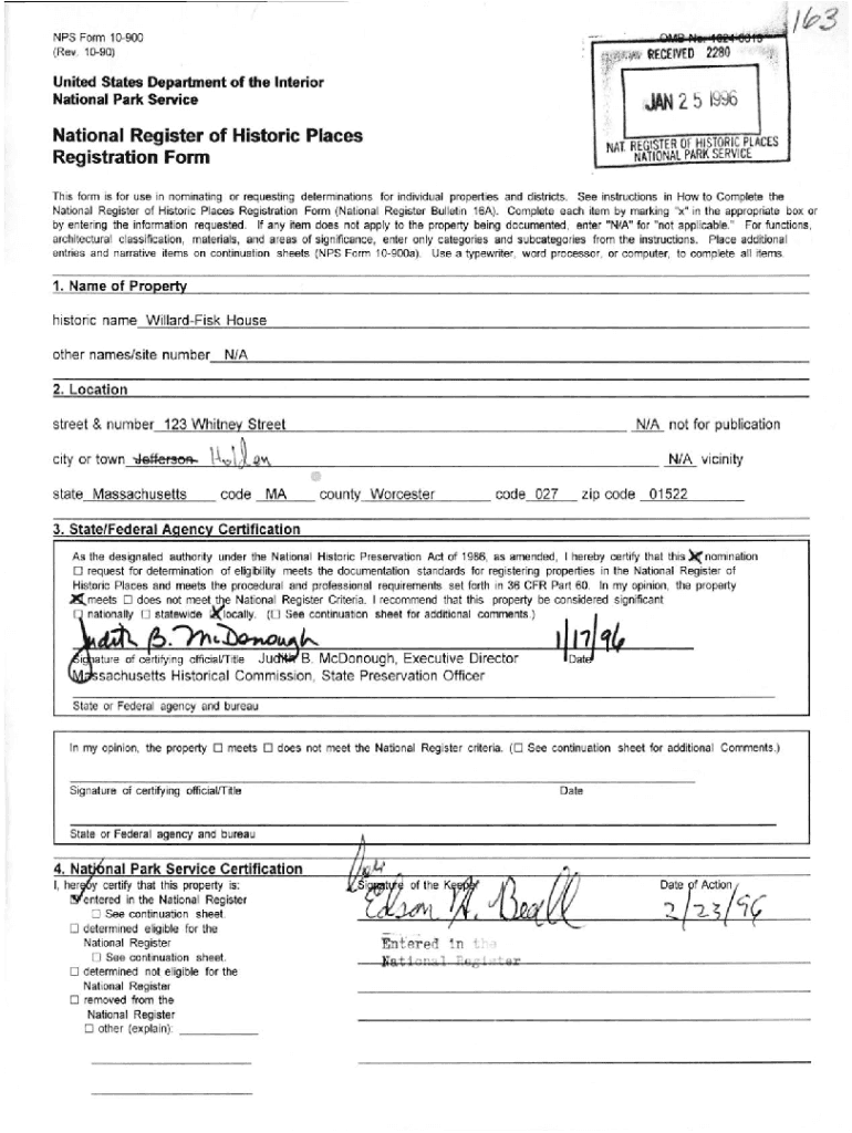 Fillable Online Willard--Fisk House. Identifier (file name) Fax Email Print - pdfFiller