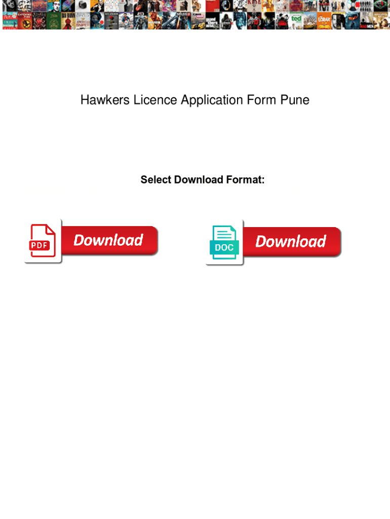 Hawkers Licence Application Form Pune - Fill Online, Printable ...