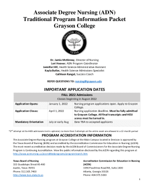 Fillable Online catalog.grayson.eduApplication PacketsrnRegistered ...