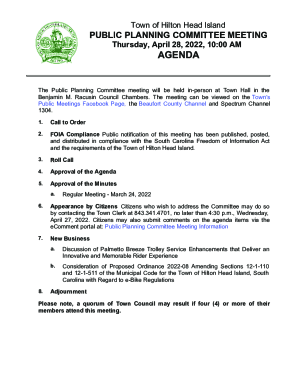 Fillable Online Public Planning Committee - Hilton Head Island Fax ...