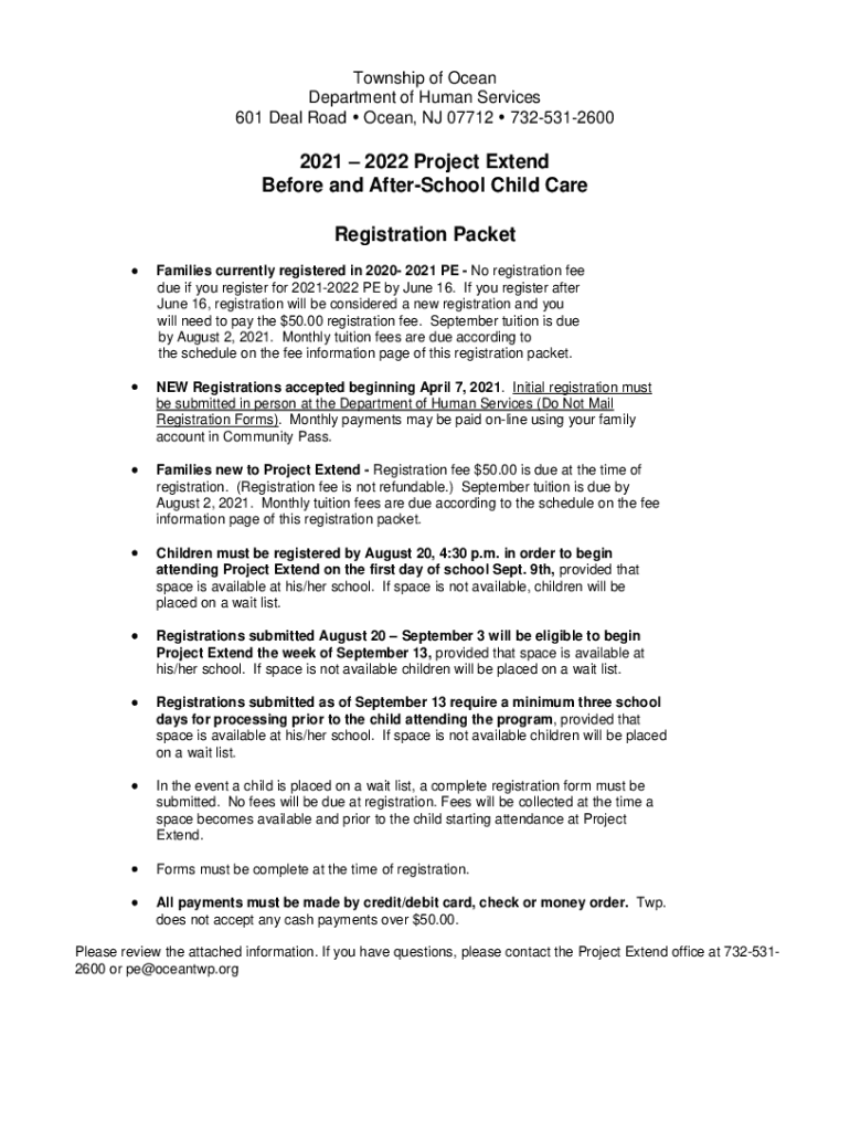 Fillable Online 21-22 PEregistration packet Fax Email Print - pdfFiller