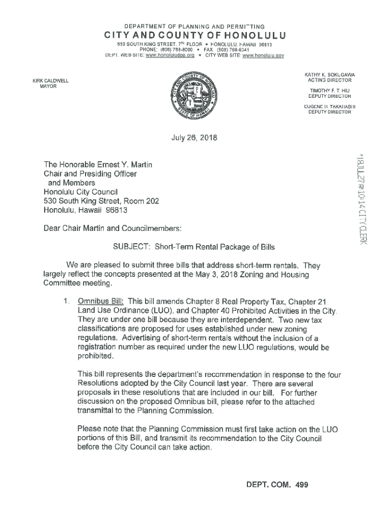 Fillable Online Department of Planning and Permitting Home ...