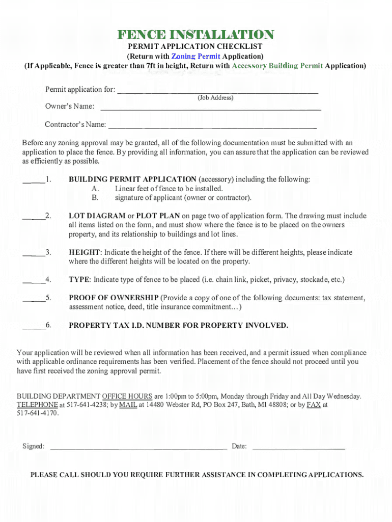 Fillable Online FENCE AND WALL CHECKLIST - cityoforlando.net Fax Email ...