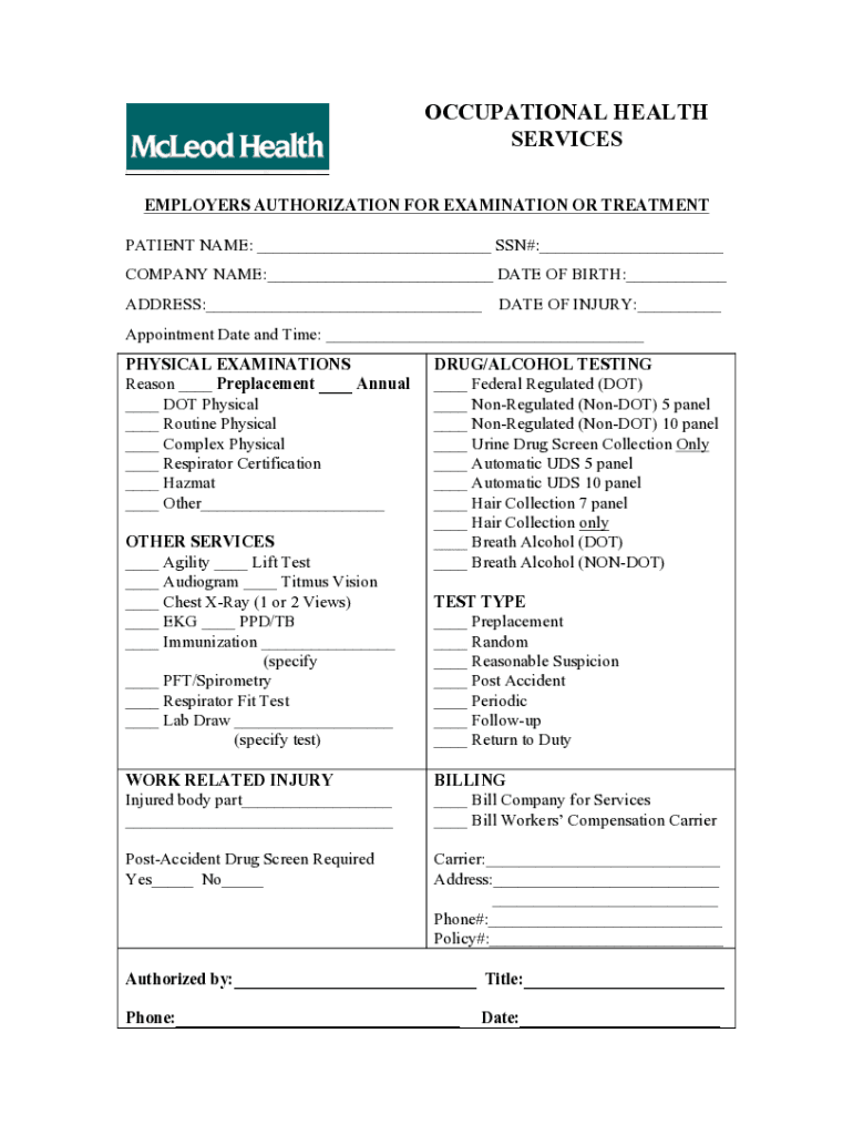 Fillable Online Authorization Form Florence Fax Email Print - pdfFiller