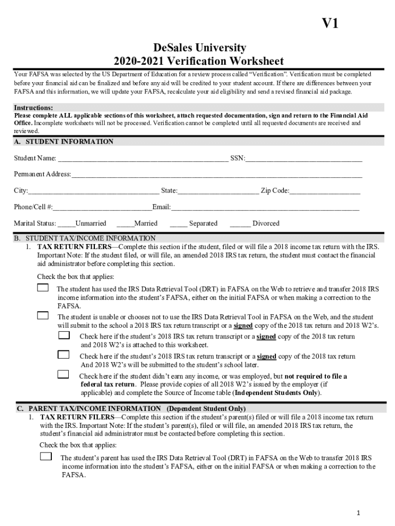 Fillable Online www.lsuhsc.edu2020-2021-Dep-V1-Worksheet2020-2021 ...