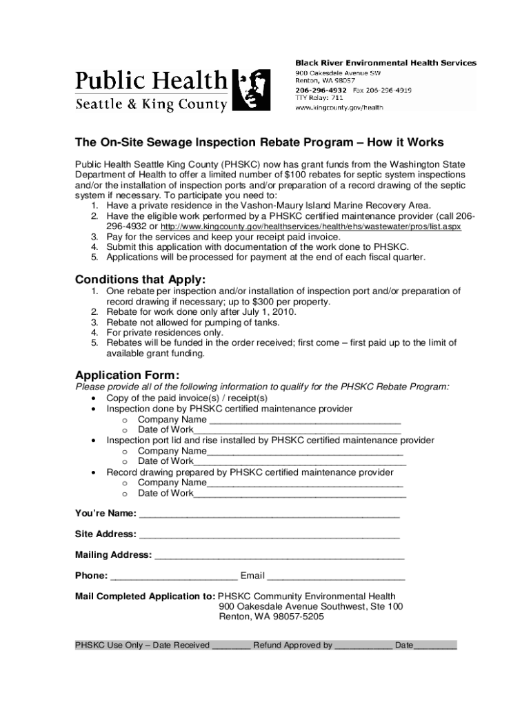 Fillable Online On-site Sewage System (OSS) Program - King County ...