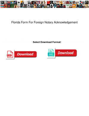 Fillable Online Florida Form For Foreign Notary Acknowledgement. Florida Form For Foreign Notary ...
