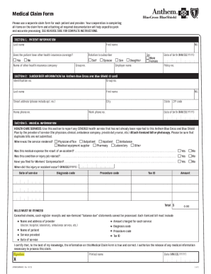 Fillable Online fill.ioMedical-Claim-Form-Please-use-a-separateFillable ...