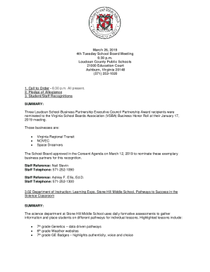 Fillable Online www.pwcs.eduLeadershipschoolboardMeeting Schedule - Prince William County Public ...