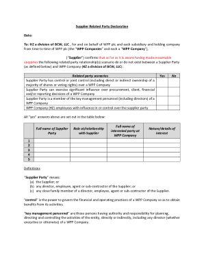 Fillable Online 20190816WPP Related Party Declaration (Supplier)WPP IA ...