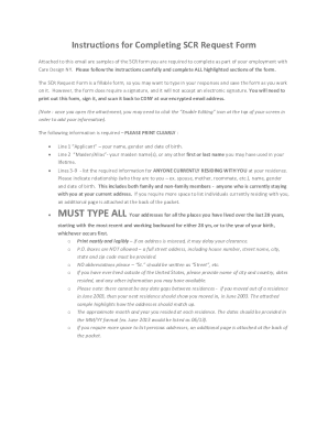 Fillable Online Instructions for Completing SCR Request Form ...