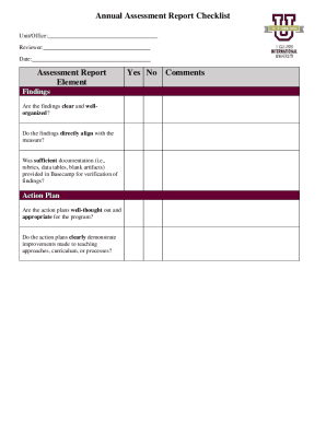 Fillable Online www.tamiu.edu reviewerfeedbackaesreportAnnual ...