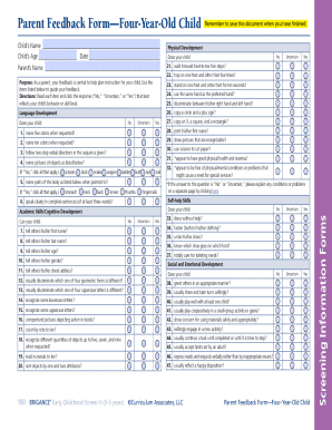 Fillable Online www.sampleforms.comparent-feedback-formFREE 8+ Sample ...