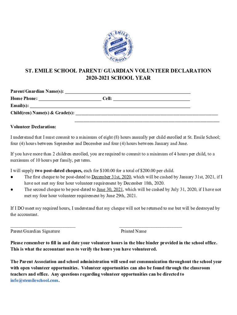 Fillable Online www.pdffiller.com438198497--st-emile-schoolFillable ...