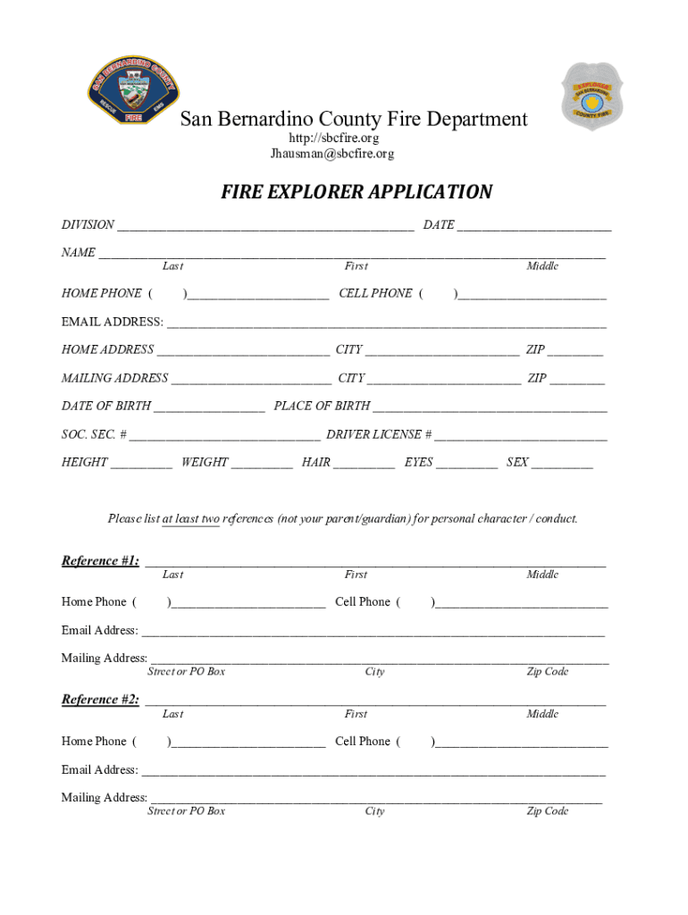 Fillable Online rocketreach.cosan-bernardino-county-fireSan Bernardino ...