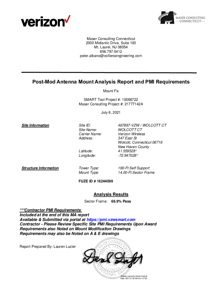 Fillable Online Antenna Mount Analysis Report and PMI Requirements - ct ...