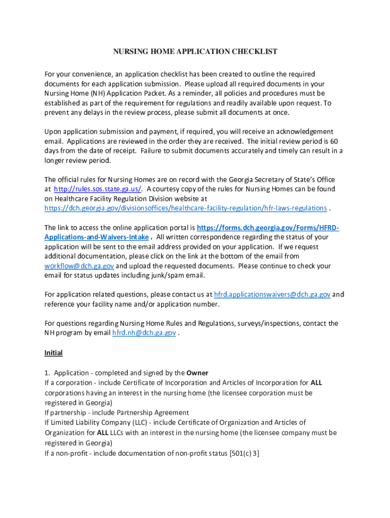 Fillable Online dch georgia dch.georgia.govdocumentdocumentNURSING HOME ...