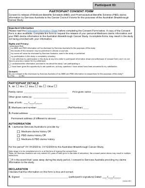Fillable Online www.abcstudy.com.auMBSPBS-Consent-FormPARTICIPANT CONSENT FORM - ABC Study Fax ...