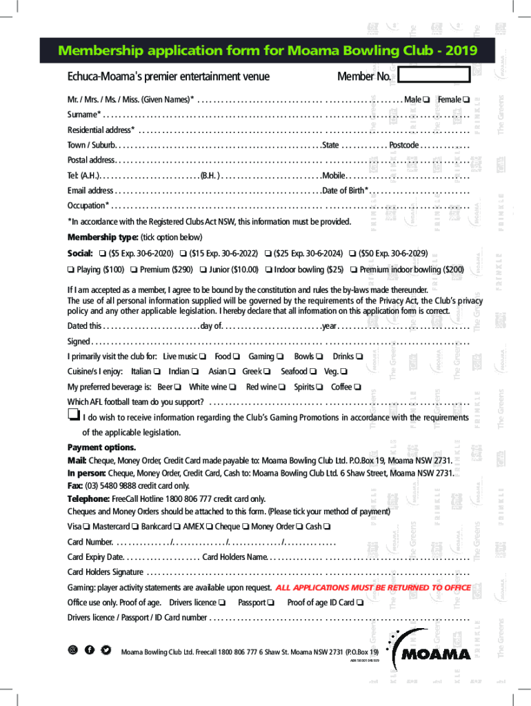 Fillable Online www.pdffiller.com468909928--MembershipFillable Online ...