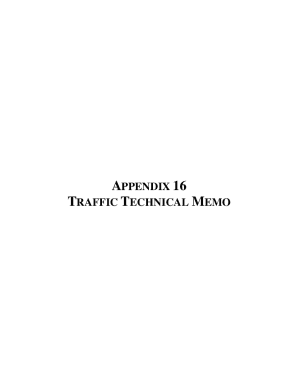 Fillable Online APPENDIX 16 TRAFFIC TECHNICAL MEMO Fax Email Print ...