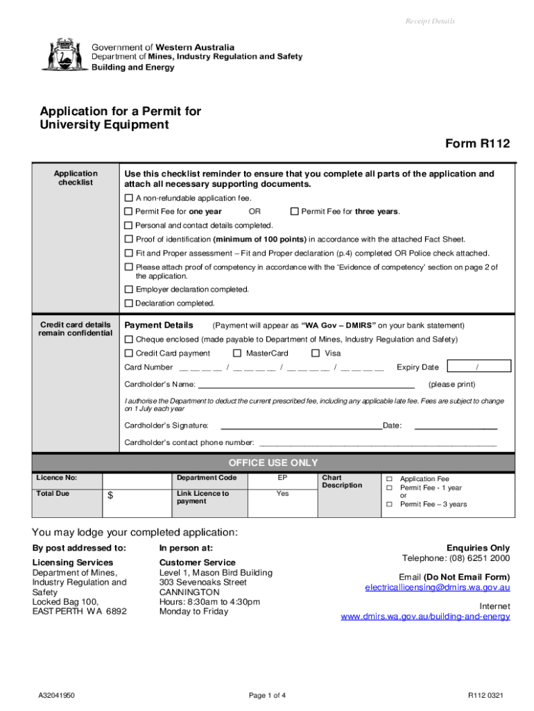 Fillable Online Application for a University Technician Electrical ...