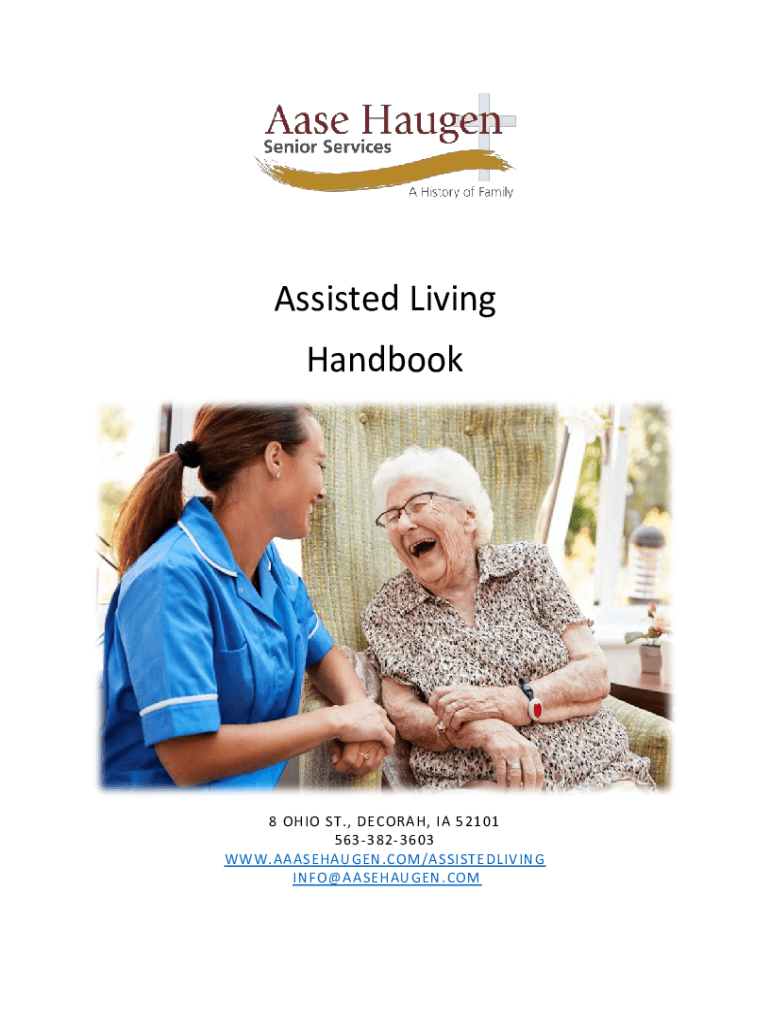 Fillable Online Assisted Living Handbook - Nursing Home in IADecorah ...