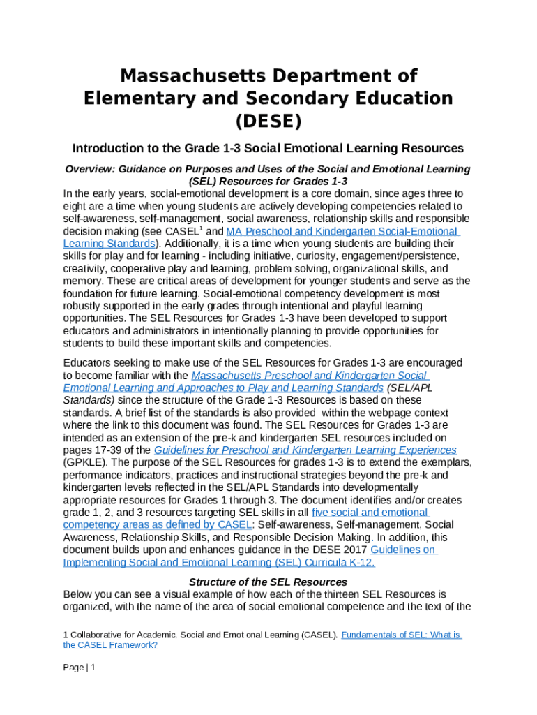 Massachusetts Department of Elementary and Secondary ...