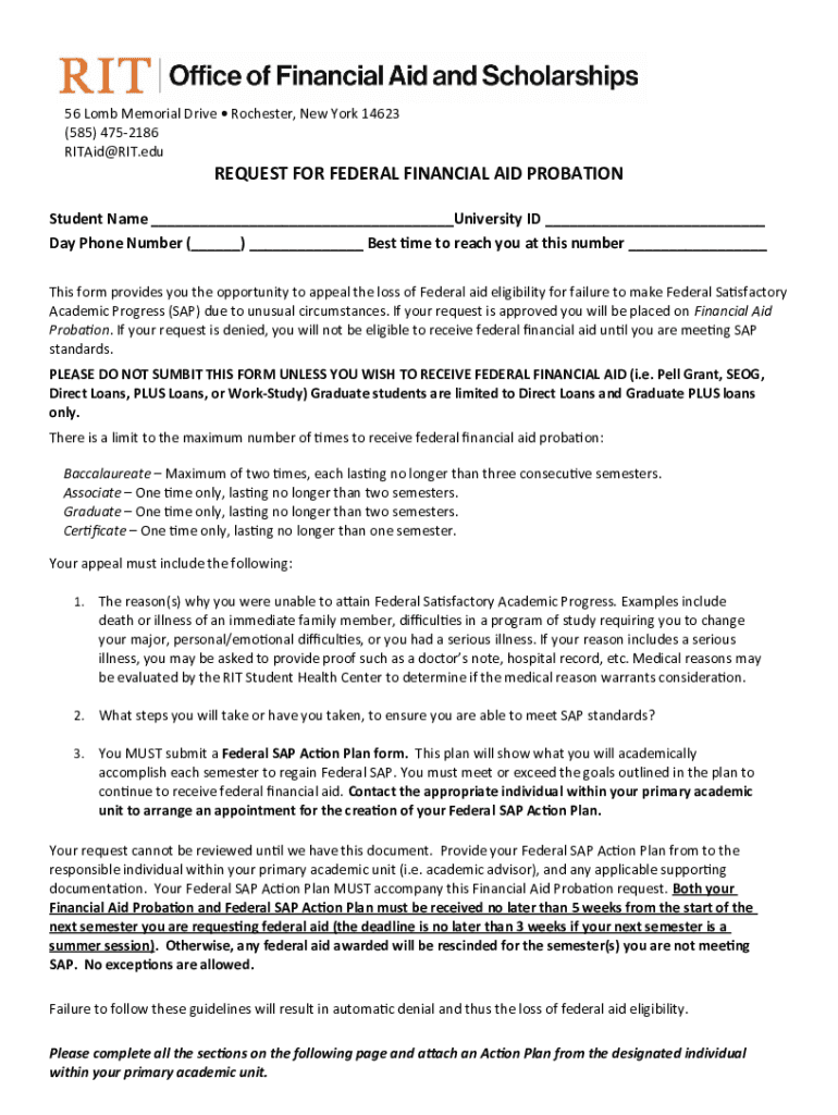 Fillable Online www.rit.eduemcsfinancialaidRIT - Office of Financial ...