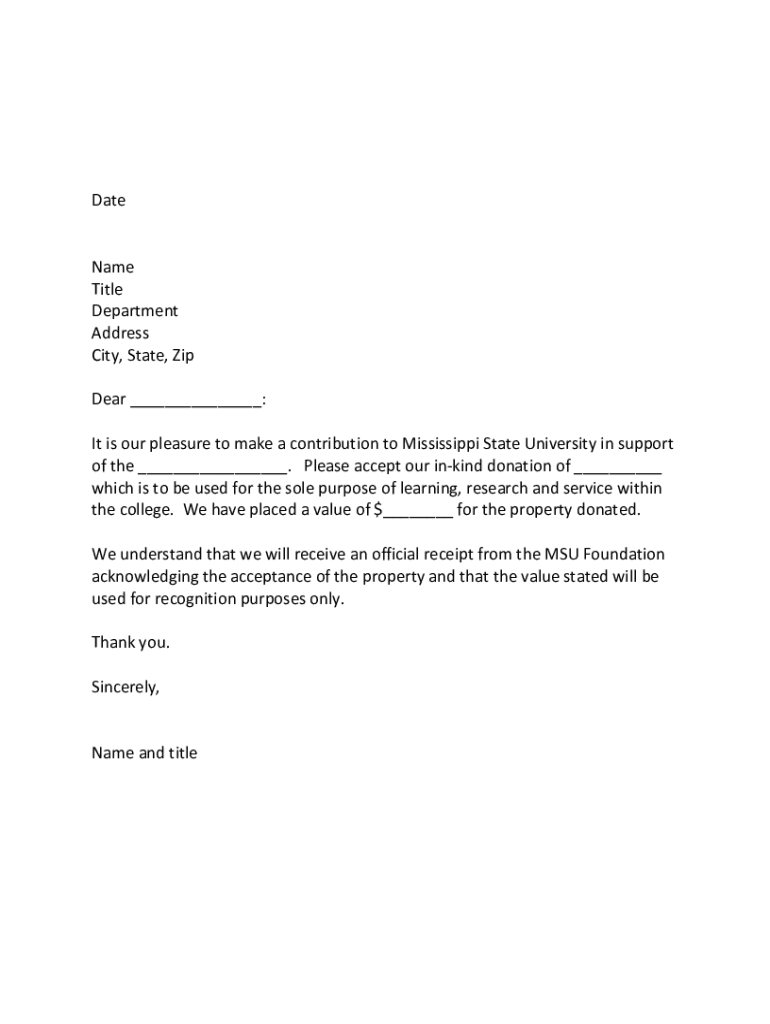 Fillable Online In-Kind Letter Sample3.docx Fax Email Print - pdfFiller