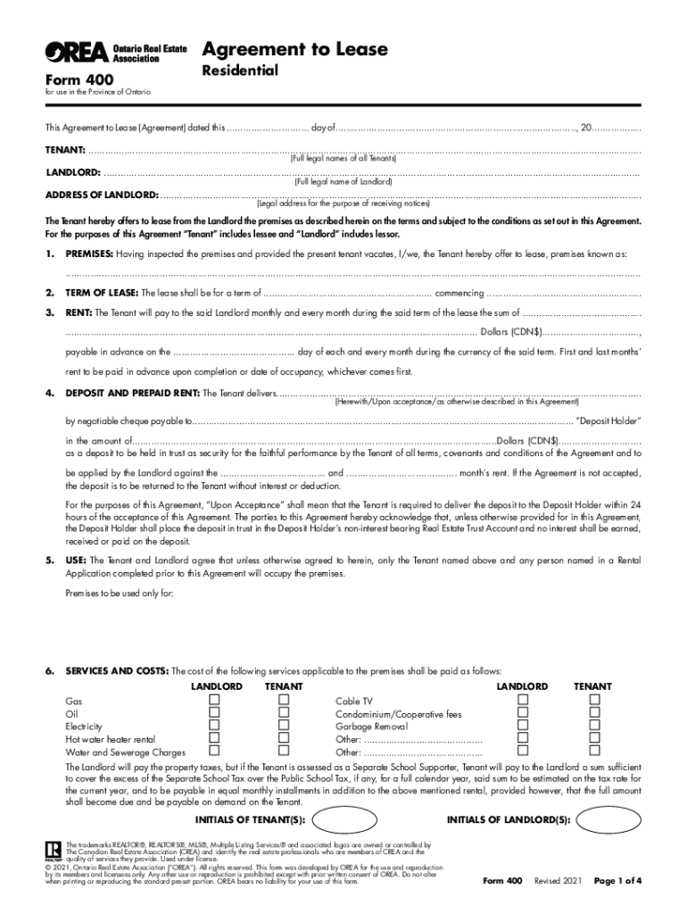 Fillable Online FREE Residential Lease Agreement Template PDF ...