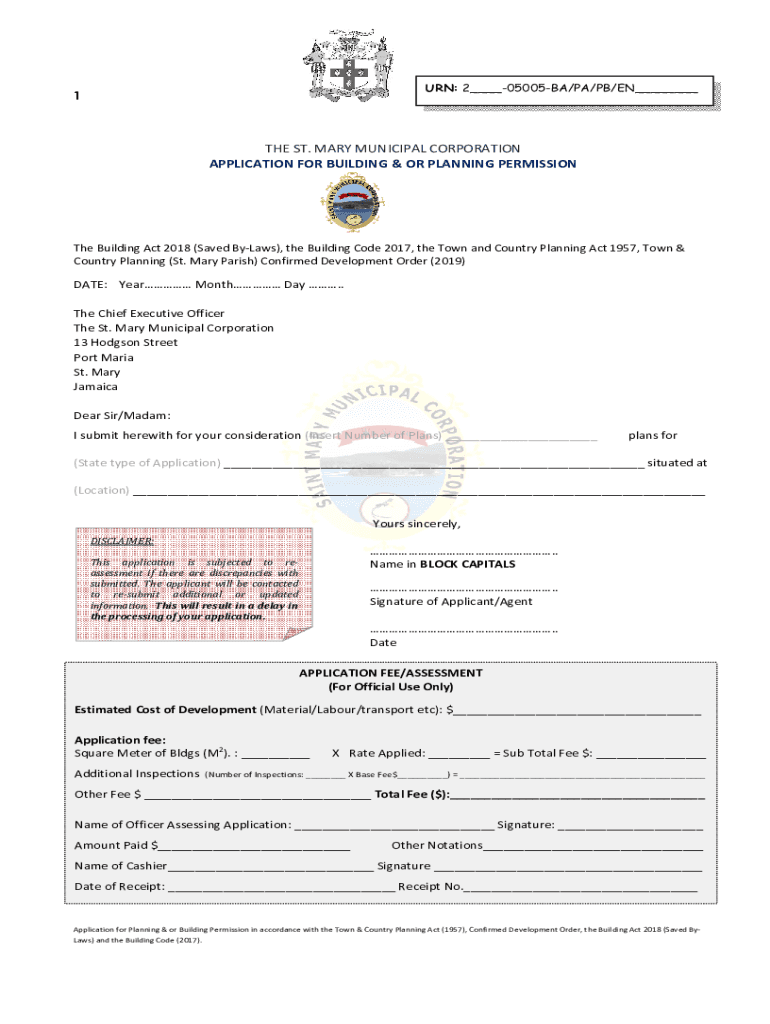 Fillable Online www.localgovjamaica.gov.jmmayorceost-marySt. Mary ...