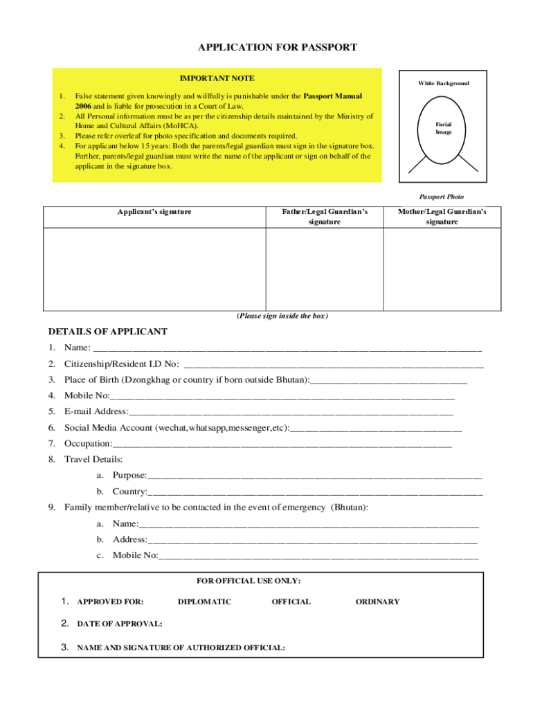 Fillable Online Passport Forms - TravelUS Passport Applications InformationPassport ...